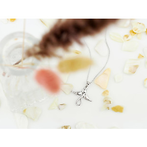 Sofia Milani - Solid 925 Sterling Silver Necklace for Women - with Zirconia Stones - Guardian Angel Pendant - 50157