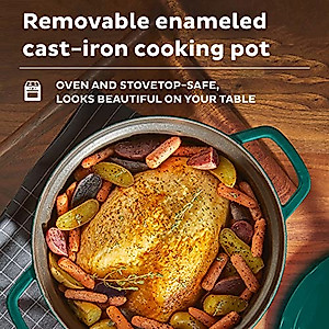 Instant Pot, 6-Quart 1500W Electric Round Dutch Oven, 5-in-1: Braise, Slow Cook, Sear/Sauté, Cooking Pan, Food Warmer, Enameled Cast Iron, Free App With 50 Recipes, Perfect Wedding Gift, Green