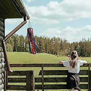 Satin Ribbon Windsock Streamer, Outdoor Decorations for Your Patio, Garden, Yard, Dock and Camper, 41-Inch, WS41-01