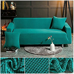 Polar Fleece Fabric Sofa Cover Elastic Solid Color Sofa Covers for Living Room Sectional Couch Cover Sofa Slipcovers A8 2 Seater