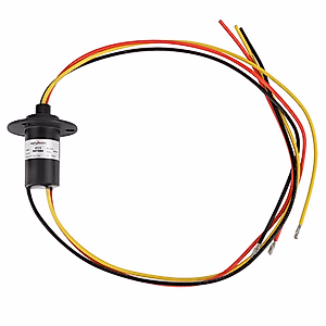 Mini Slip Ring 250RPM 15A 3 Wires 0-600V Multi-channel Transmission Anti-jamming for Wind Turbine Power Generator