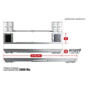 Shepherd Hardware 9603 Adjustable Aluminum Appliance Rollers, 2-Pack