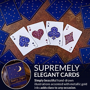 Starry Night Playing Cards | Unique Playing Cards Themed w/Eye Catching Design | Complete Deck of Cards w/Standard Playing Cards | Cool Playing Cards for Adults or Kids | Card Deck w/Free eBook