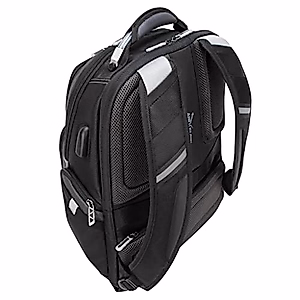 Targus DrifterTrek Backpack with USB Power Pass-Thru Port, Air-Mesh Back Support, Protective Cradle Fits 11.6-15.6-Inch Laptop, Black/Grey (TSB956GL)