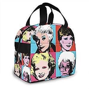 YUANWENQI Gol-den War-hol Portable Insulated Lunch Bag Waterproof Tote Bento Bag Lunch Tote