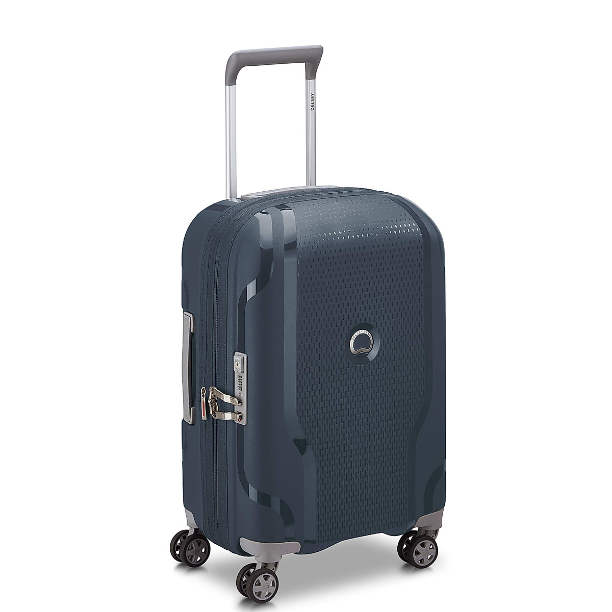 DELSEY Paris Clavel Hardside Expandable Luggage with Spinner Wheels, Blue Jean, Carry-On 19 Inch