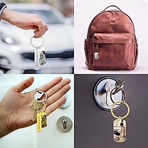 Valentine Day Gifts Personalized Keychain - Drive Safe I Need You Here With Me Custom Keychain Valentine Day Gifts for him, Silver, One Size