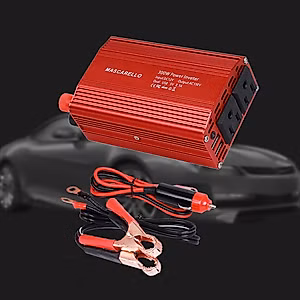 MASCARELLO 300w Car Power Inverter DC 12V to 110V AC Converter with AC Outlet and 5V/3.1A USB Car Charger for iPhone Laptop Notebook Camping(with Clip)