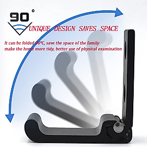 YIUIRUOI 2 Pcs Aluminum Alloy Folding Coat Hook with Screws for Bedroom/Living Room/Wardrobe Etc. (Black)