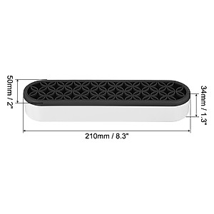 PATIKIL Diamond Painted Pen Holder, 2 Pack Silicone Makeup Brush Holder Multi-Purpose Cosmetic Storage Box Desktop Organizer for Art Craft, Black