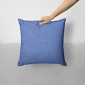 iiRov Deep Blue Jean Fabric Pattern - Custom Decorative Home Decor Indoor or Outdoor Throw Pillow Cover Plus Cushion Set for Sofa, Bed or Couch (Pillow CASE Cover Plus Cushion)