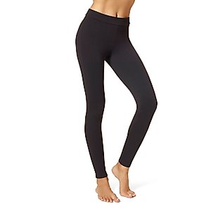 Hue Women's Wide Waistband Blackout Cotton Leggings, Assorted Hosiery, Black, X-Large US