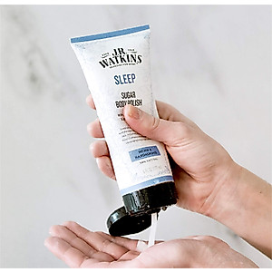 J.R. Watkins Sleep Sugar Body Polish, Monoi & Sandalwood Natural Body Scrub Cleanses & Encourages Restful Sleep, 6 oz
