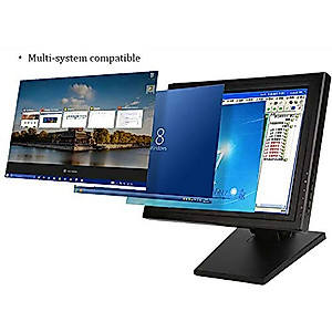 Yaminie Touch Screen LCD POS Stand, OSD Control System, 15" ABS Touchscreen Monitor with Adjustable Angle Stable Base for Office, POS, Retail, Restaurant, Bar, Gym (ABS Material)
