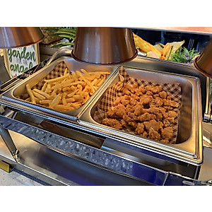 Amhier 9 Qt Chafing Dish Buffet Set with Visible Roll Top, Stainless Steel Buffet Servers and Warmers for Catering, Parties, Hotels and Weddings, 1&2 Pan, Silver