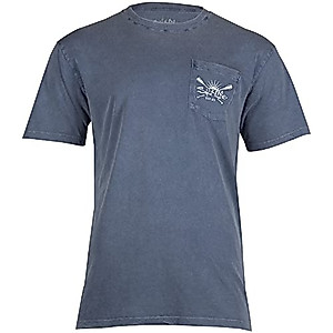 Salt Life Sunrise Paddle Short Sleeve Classic Fit Shirt, Washed Navy, X-Large