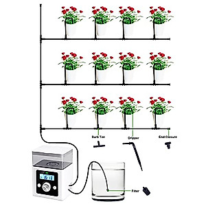 Automatic Watering System for Potted Plants,Indoor Watering System for Plants,Automatic Plant Waterer Indoor for Water and Nutrient Solution,with Programmable Timer, Real Time Clock