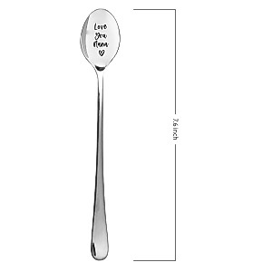 Best Nana Gifts - Love You Nana - Tea Coffee Lover Stainless Steel Engraved Spoon Funny Mother's Day Christmas Birthday Gift for Grandma