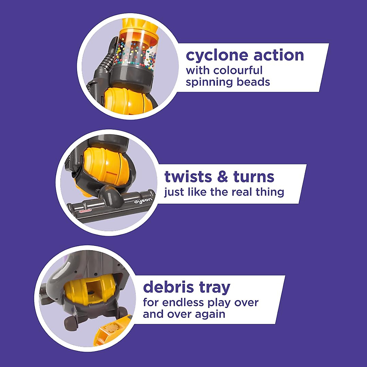 Casdon Dyson Ball / Miniature Dyson Ball Replica For Children Aged 3+ / With Twist and Turn Action For Realistic Role-Play Fun