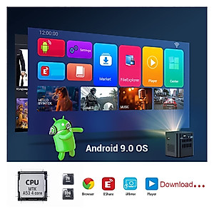 inBEKEA P19 3D 4K Cinema Home Theater 1080P Smart WIFI Video Outdoor LED DLP Mini Portable Pocket Projector