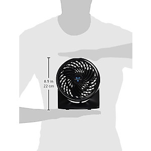 Vornado 133 Small Room Air Circulator Fan, 2 Speeds, Adjustable Head, Table Fan for Desk, Nightstand, Black