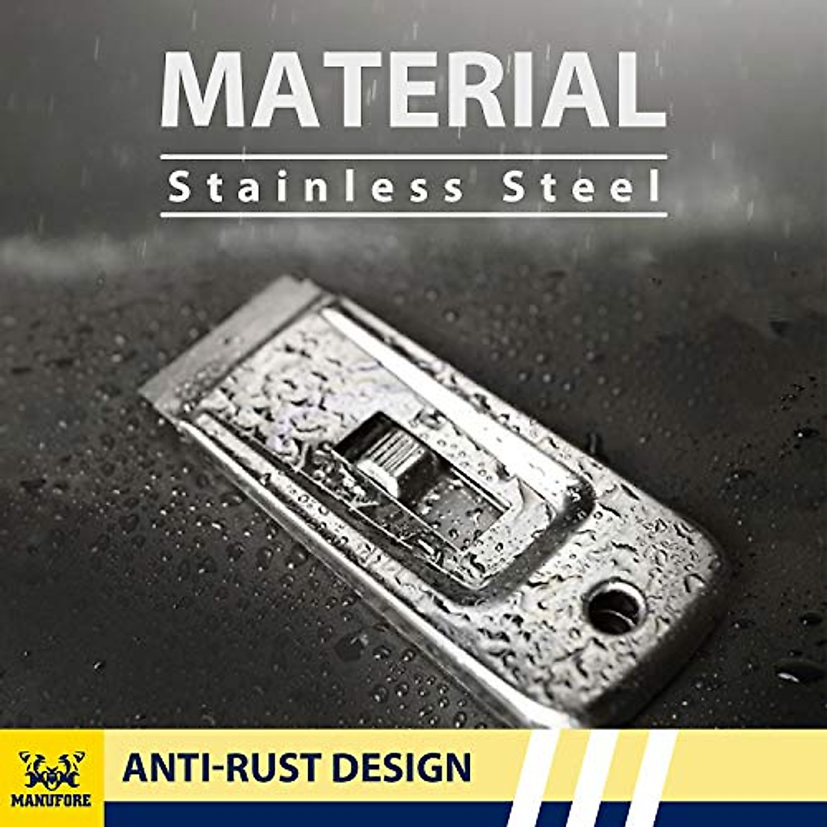 MANUFORE Portable Multi-Purpose Stainless Steel Razor Scraper for Cleaning Glass, Stove-top, Window, Floor with 10 Stainless Steel Blades