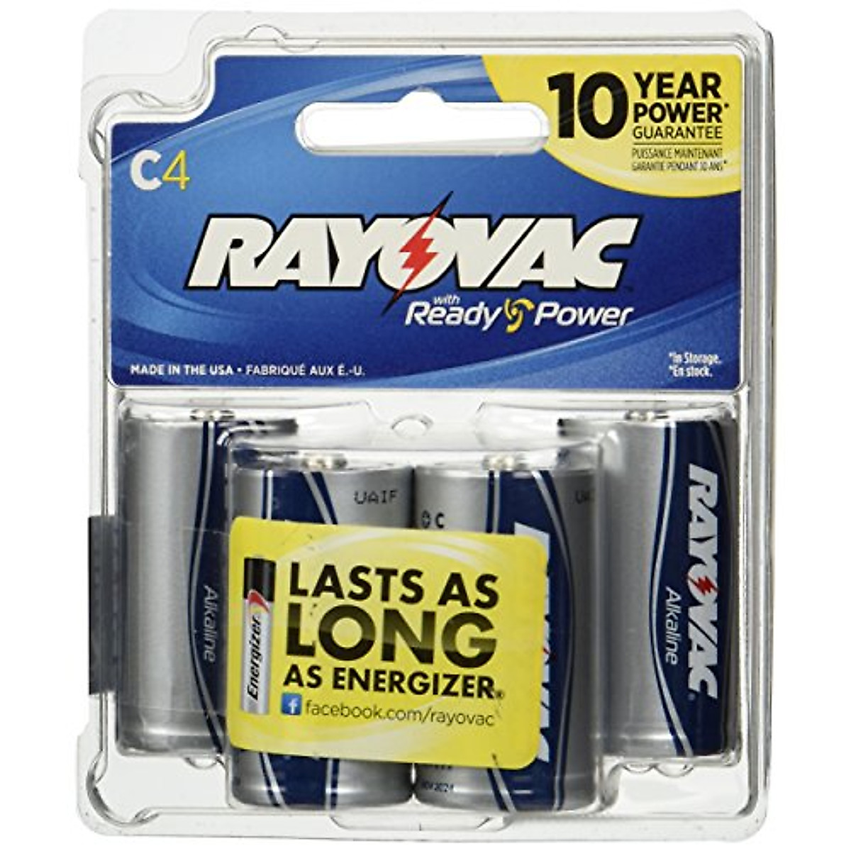 Rayovac Rayovac Alkaline Reclosable Batteries, C Size, 0.70 Pound