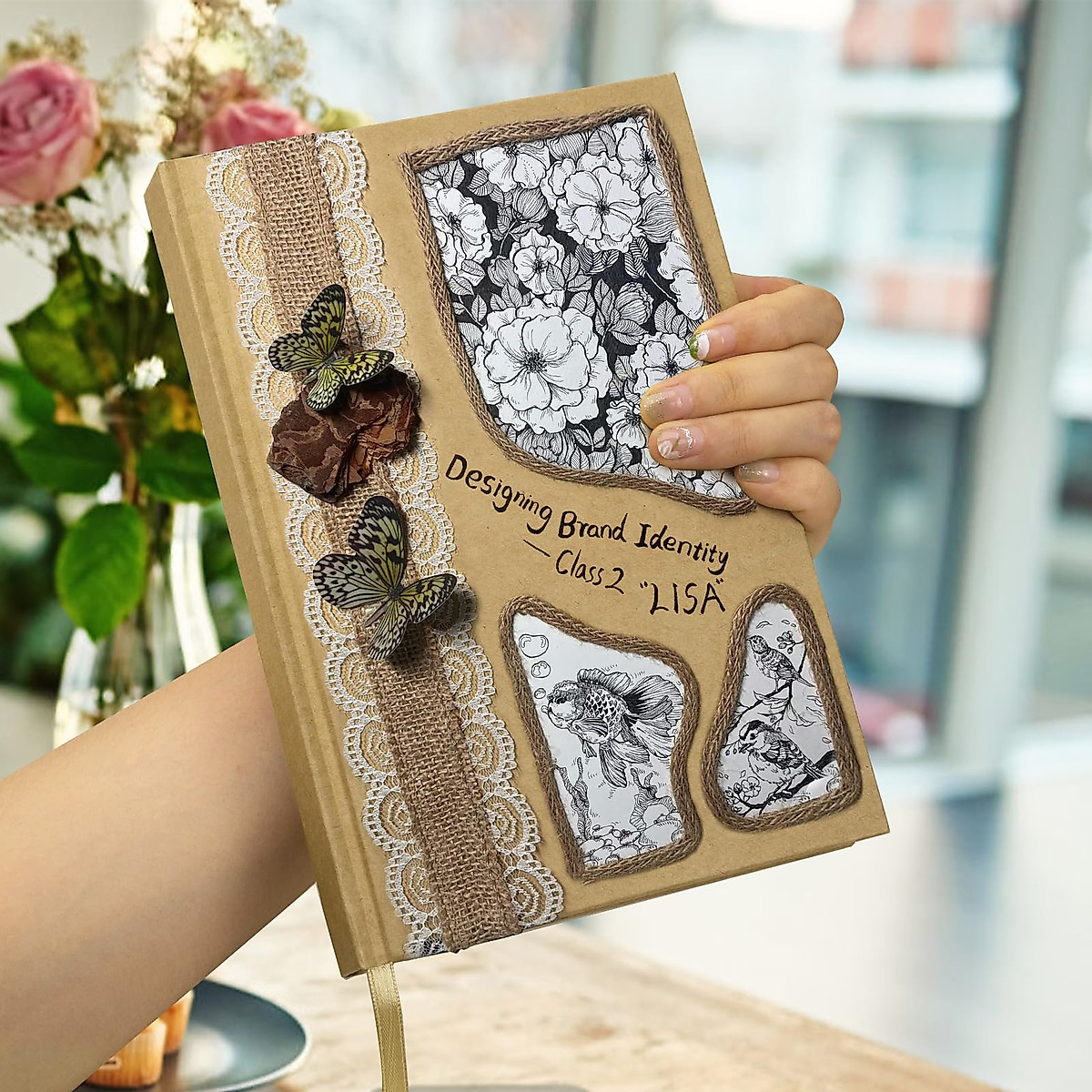 Dynta Hardcover Sketchbook Blank Notebook Bulk 6 Packs Unlined A5 Size 5.7”x8.3” 120 Sheets/240 Pages Premium Paper Sketch Pad for Drawing Books Art Supplies for Office School Travelers Journal