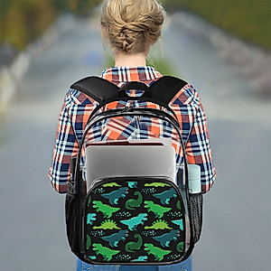 Heavy Duty Clear Backpack Stadium Approved, Caroon Dinosaur PVC Transparent Backpack See Through Large Bookbag for Work School Travel College