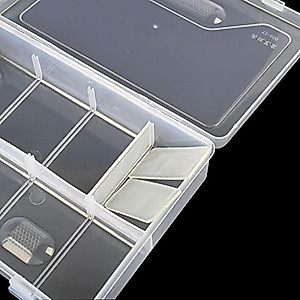 WeiLaiKeQi Storage Box Supply Display Case with Lid Practical Container for Jewelry Findings Screw Earring Craft Accessories Paintbrushes