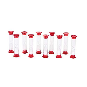 Learning ADVANTAGE-7656 Learning Advantage Sand Timers 1 Minute Red Set of 10, Red