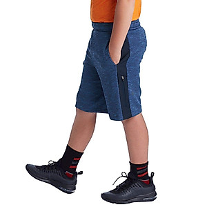 C9 Champion Boys' Tech Terry Woven Pieced Shorts, Heather/Xavier Navy, L