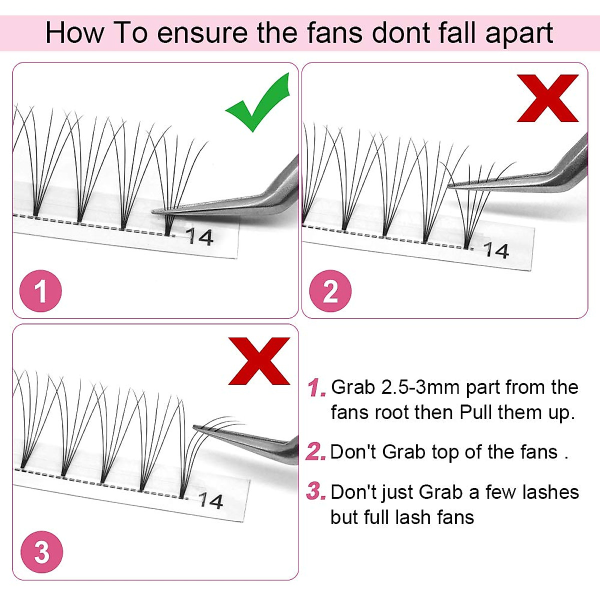 Premade Fans Eyelash Extensions 5D 3D 7D 8D 10D Short Stem Premade Volume Eyelash Extensions 3D 5D 7D Volume Lash Extensions .07 .10 Pre made Lash Fans C D Curl 9-15 MIX(5D-D-0.10,9-15mm)