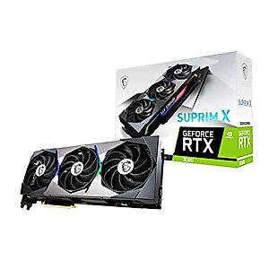 MSI Gaming GeForce RTX 3080 10GB GDRR6X 320-Bit HDMI/DP 1920 MHz Ampere Architecture OC Graphics Card (RTX 3080 Suprim X 10G)