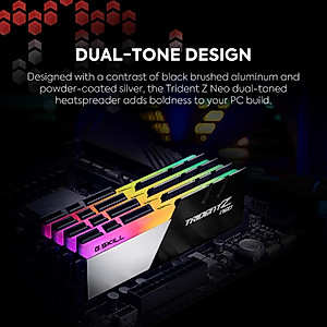 G.Skill Trident Z Neo Series (Intel XMP) DDR4 RAM 32GB (2x16GB) 3600MT/s CL16-19-19-39 1.35V Desktop Computer Memory UDIMM (F4-3600C16D-32GTZNC)