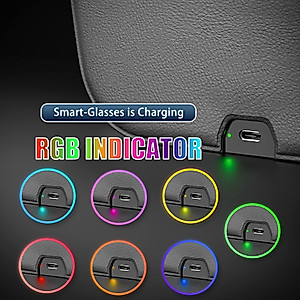 REEYEAR 2 in 1 Hard Travel Charging Case fits for Bose Frames Tenor,Alto,Soprano,Rondo Bluetooth Audio Sunglasses,Charger Box Replacement Keep Your Bose Frames Smart Glasses Protected and Powered Up