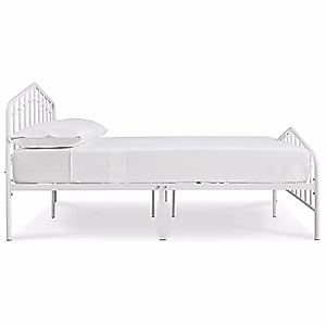 Signature Design by Ashley Casual Trentlore Metal Bed, Full, White
