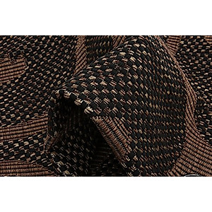 Unique Loom Outdoor Botanical Collection Area Rug - Vine (5' 1" x 8' Rectangle, Chocolate Brown/ Black)