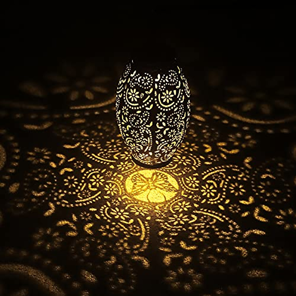 ANTING Solar Lantern Lights Outdoor Hanging Garden Solar Lanterns with Handle LED Light Waterproof Solar Powered Retro Metal Lanterns Decorative for Table Patio Yard Pathway Courtyard Porch