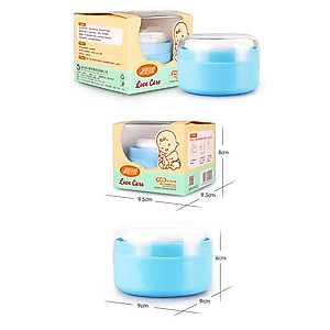 Powder Puff 2 Pcs Powder Puff Case Portable Empty Body Powder Container Dispenser Case with Sifter and Powder Puffs for Infant Baby Newborn Baby Puffs