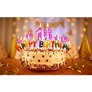 Pink Number 7 Candles and Star Heart Candles 2.76 inch Number Candles for Birthday Cakes 3D Diamond Shaped for Cake Decorations(Pink Candle 7)