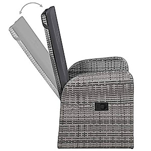 WHOPBXGAD 7 Piece Patio Dining Set Lawn Furniture,Patio Furniture Sets,Patio furnitureSui for patios, Gardens, lawns, Balconies, Poolside,with s Gray