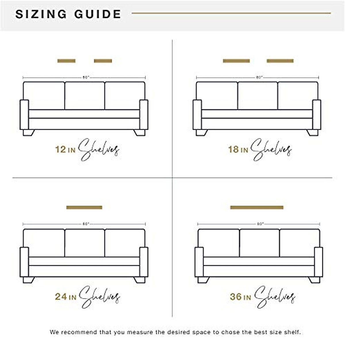 MCS Floating Shelf, Room Decor Wooden Shelf, Walnut Woodgrain, 12 x 4 Inch, Set of 2