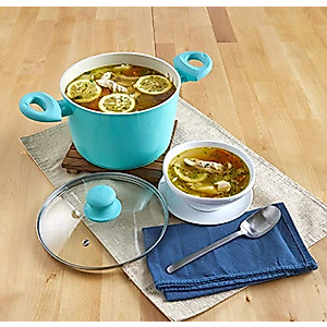 IMUSA USA IMU-30055 Stock Pot, 6.5Qt, Teal