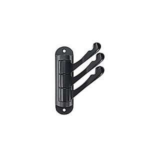 Coshar Swivel Hook Swing Arm Triple Hook Coat Towel Rack Clothes Hanger for Bathroom Kitchen Garage, Zinc Alloy (Black)