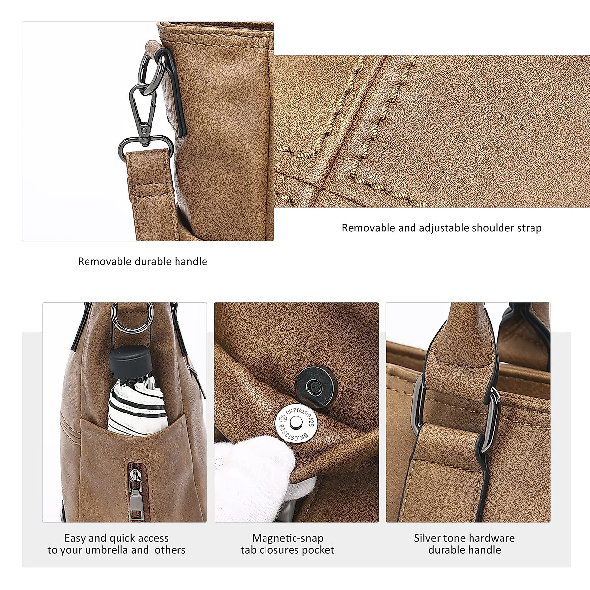 Pursess for Women，Soft PU Leather Handbags ，Large Capacity Purse， Fashion Crossbody Bags, Top Handle Satchel