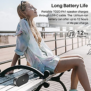 TOZO A2 Mini Wireless Earbuds Bluetooth 5.3 in Ear Light-Weight Headphones & TOZO PA1 Bluetooth Speaker with 20w Stereo Sound, Long Playtime IPX7 Waterproof Portable Wireless Speaker