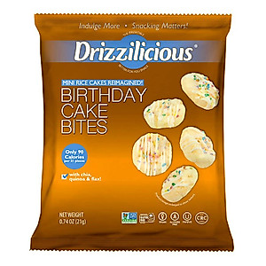 Drizzilicious - 0.74 oz 10 Pack Mini Rice Cake (Birthday Cake)