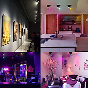 LEASTYLE Spotlight Battery Operated Spot Light Up Lights Indoor Mini Accent Lights Dimmable Art Lights LED Spotlights Wall Light for Christmas, Halloween Pumpkin