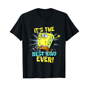 Mademark x SpongeBob SquarePants - Spongebob It's The Best Day Ever! Birthday Kids Spongebob T-Shirt